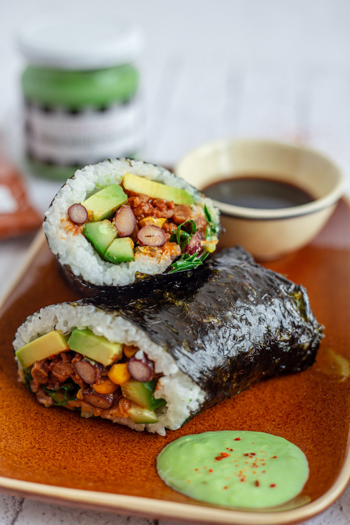 Sushi-Burrito mit Chili con Carne & Wasabi-Dip | inside.violas.de