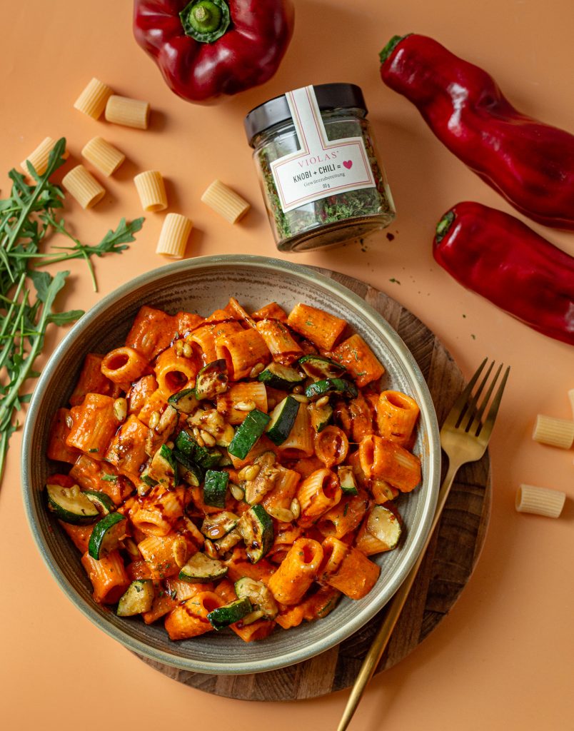 Pasta mit gerösteter Paprika | inside.violas.de